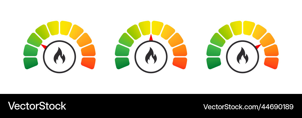 Digital thermostat scale heat temperature Vector Image