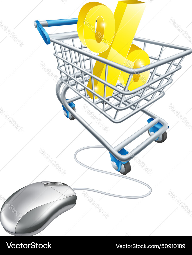 Finding best percentage rate online Royalty Free Vector