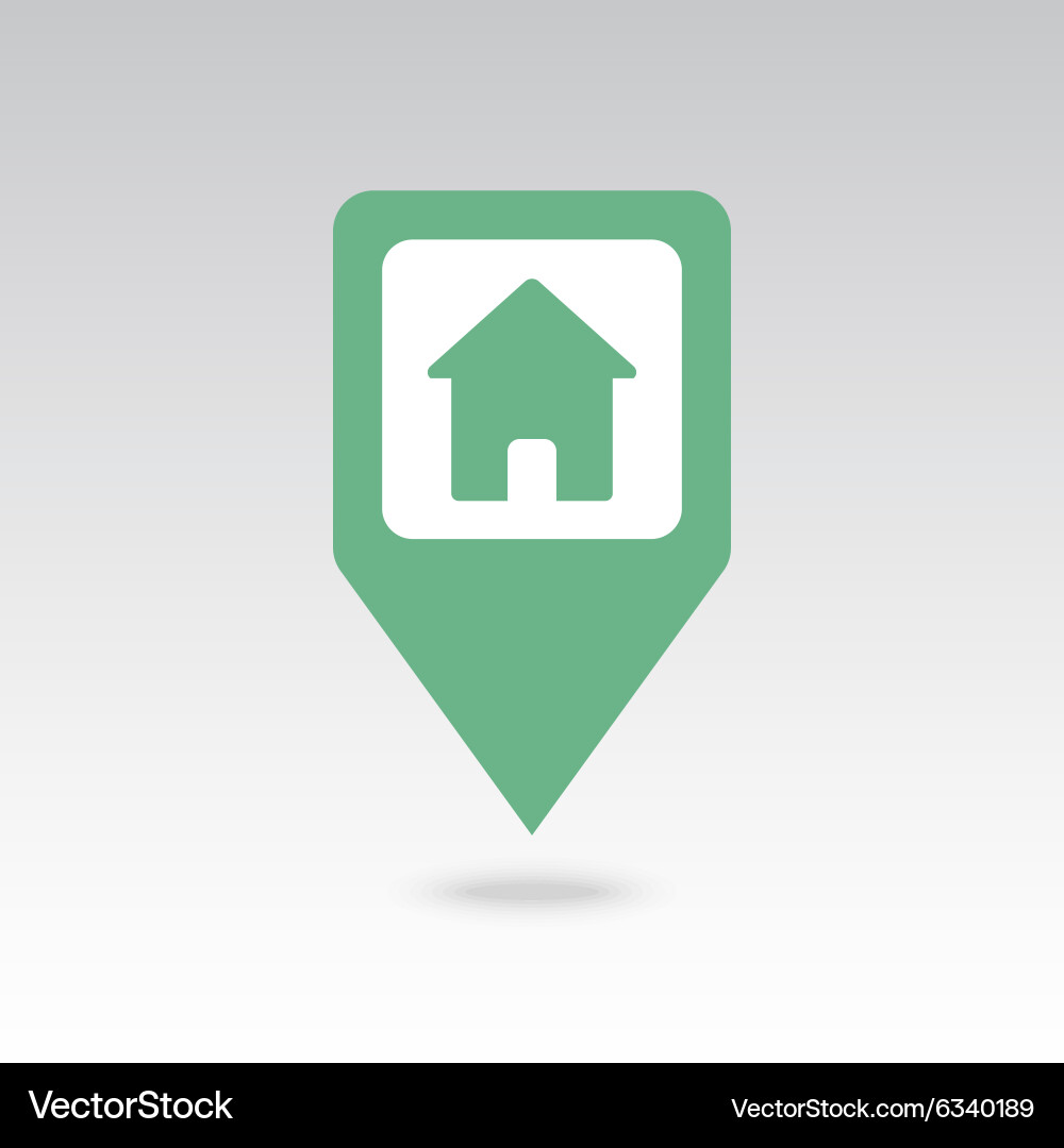 Home pin map icon pointer markers Royalty Free Vector Image