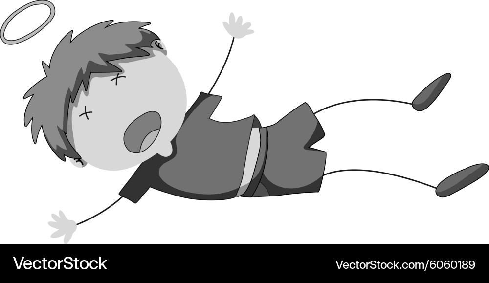 Little boy falling down Royalty Free Vector Image