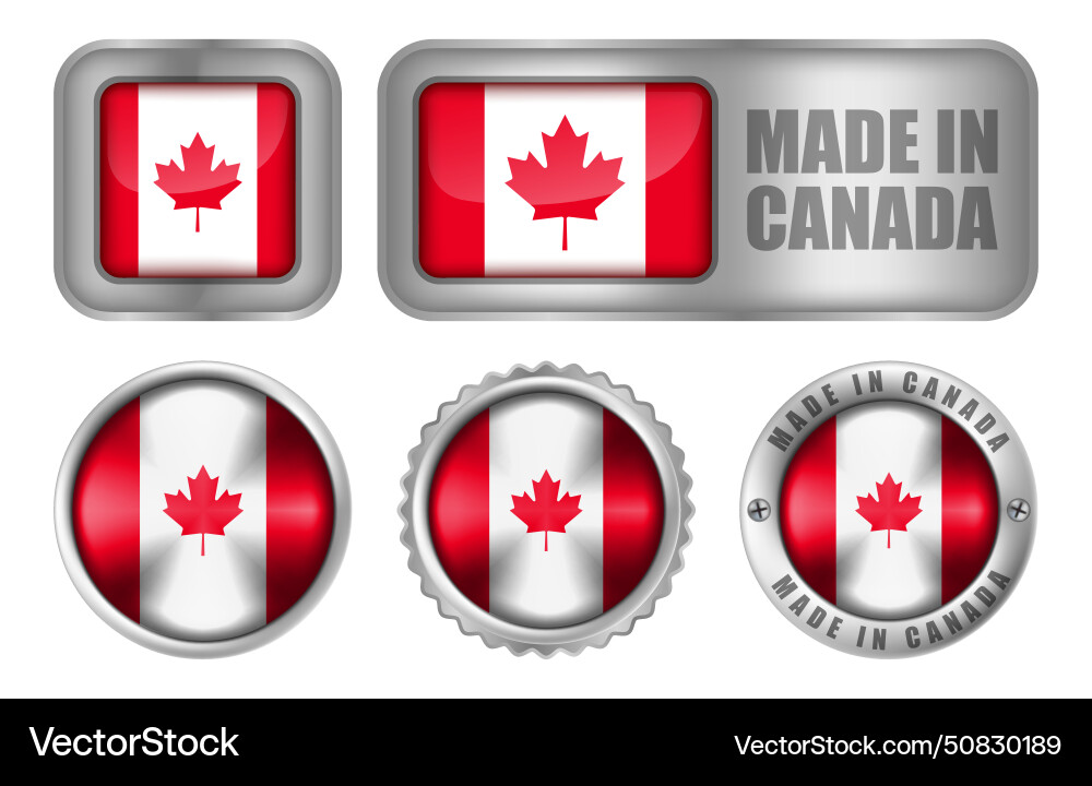 Made in canada seal badge or sticker design Vector Image