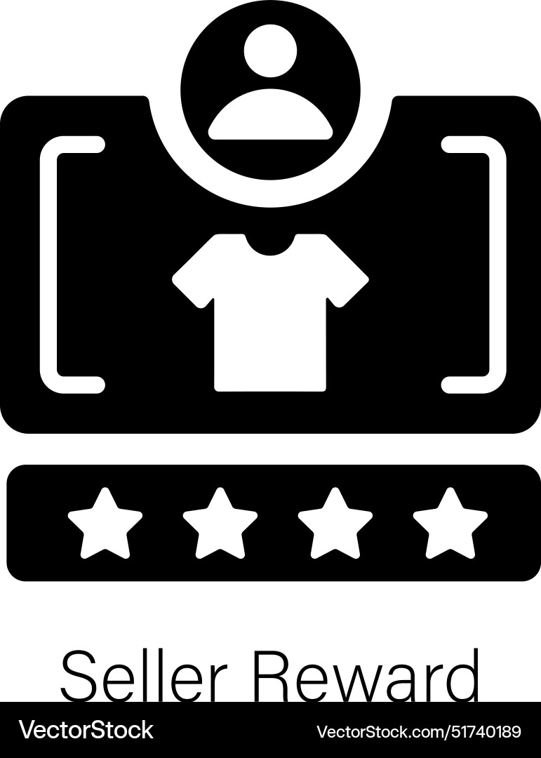Seller reward Royalty Free Vector Image - VectorStock