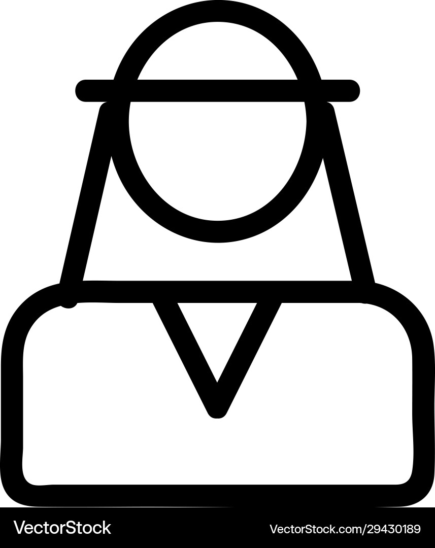 Sheikh icon isolated contour symbol Royalty Free Vector