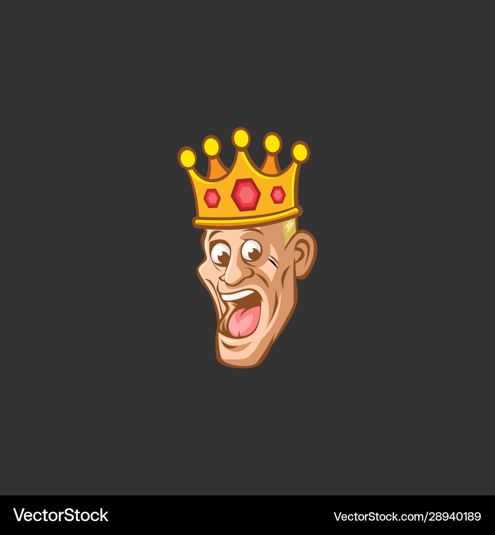 Smile king Royalty Free Vector Image - VectorStock