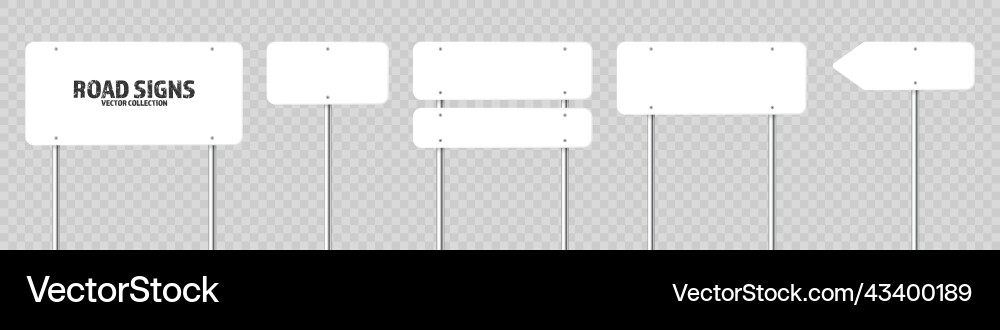 Various road traffic signs highway signboard Vector Image
