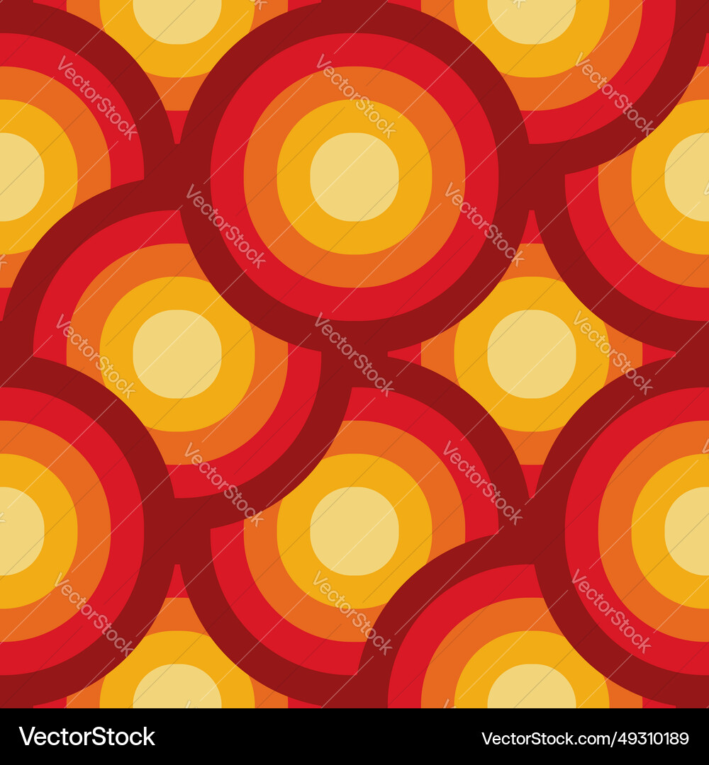 Vintage groovy retro circles seamless pattern – Royalty-Free Vector ...