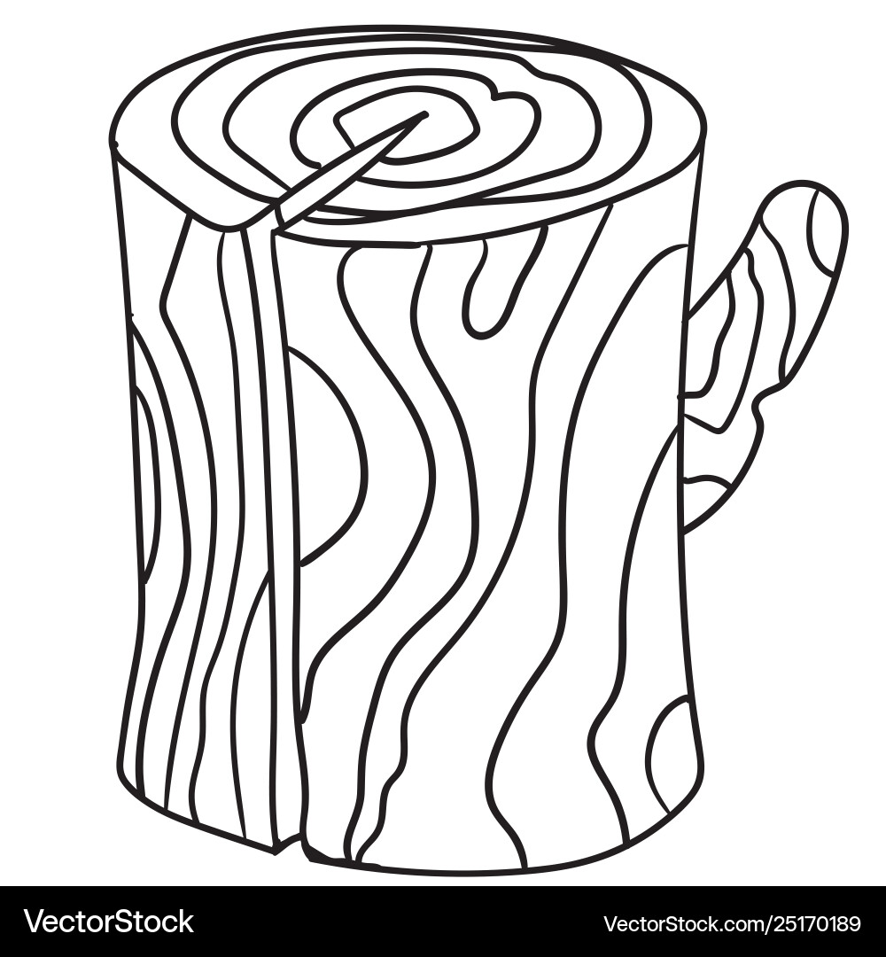 Wood log Royalty Free Vector Image - VectorStock