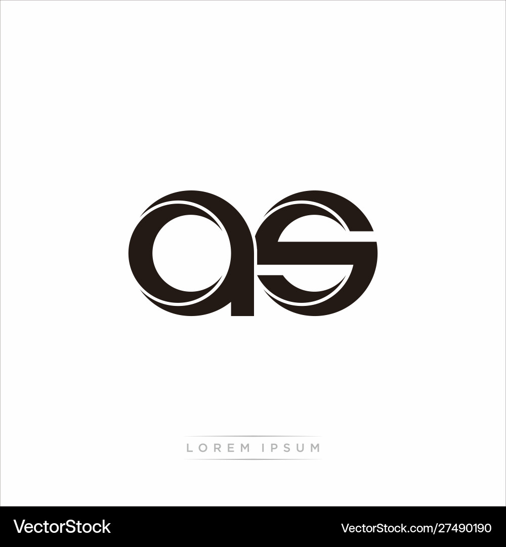 As initial letter split lowercase modern monogram Vector Image