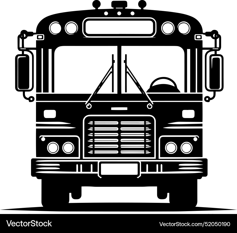 City bus silhouette flat isolated on a white Vector Image