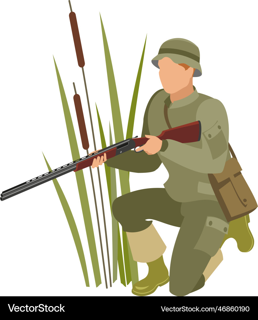 Hunter isometric Royalty Free Vector Image - VectorStock