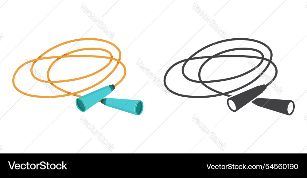 Jumping rope icon in flat style gymnastic Vector Image