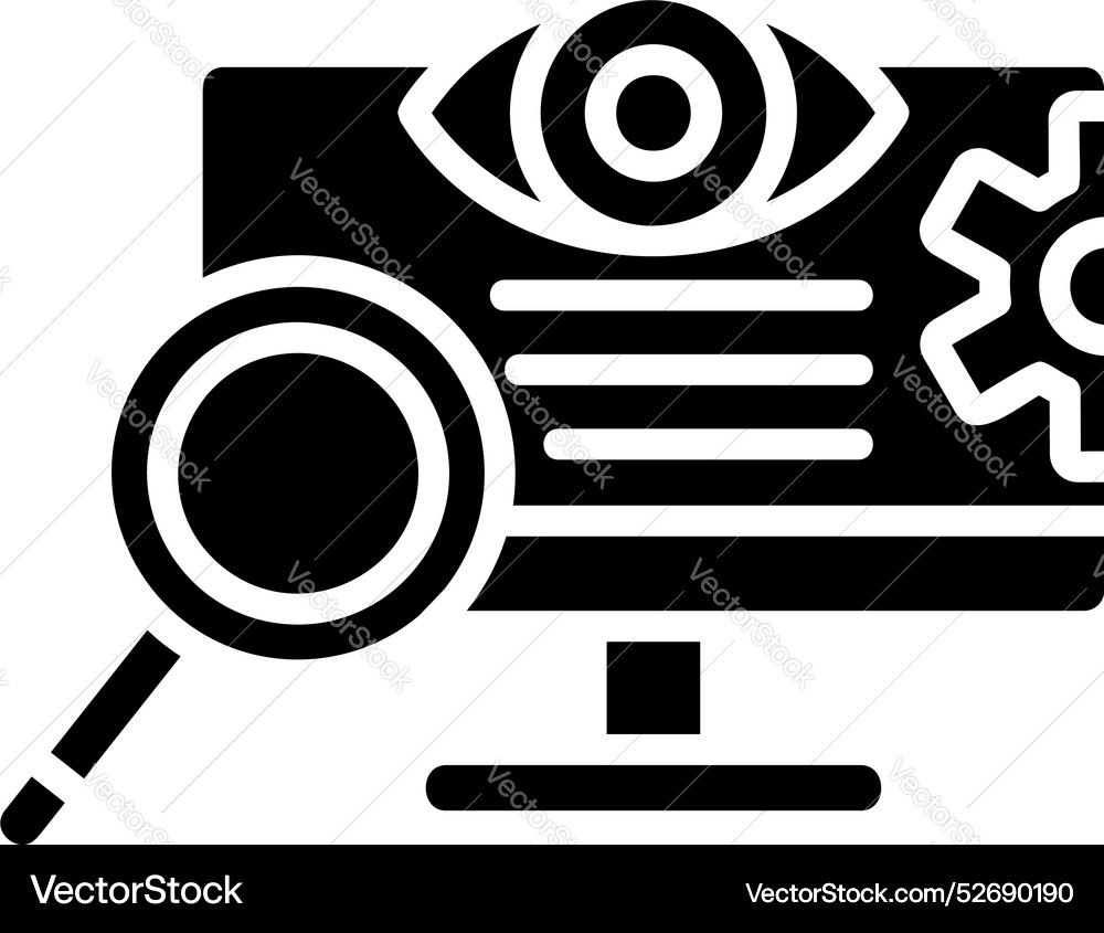 Monitoring icon Royalty Free Vector Image - VectorStock