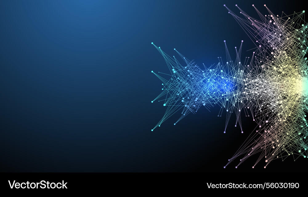 Quantum Computing Network Royalty Free Vector Image