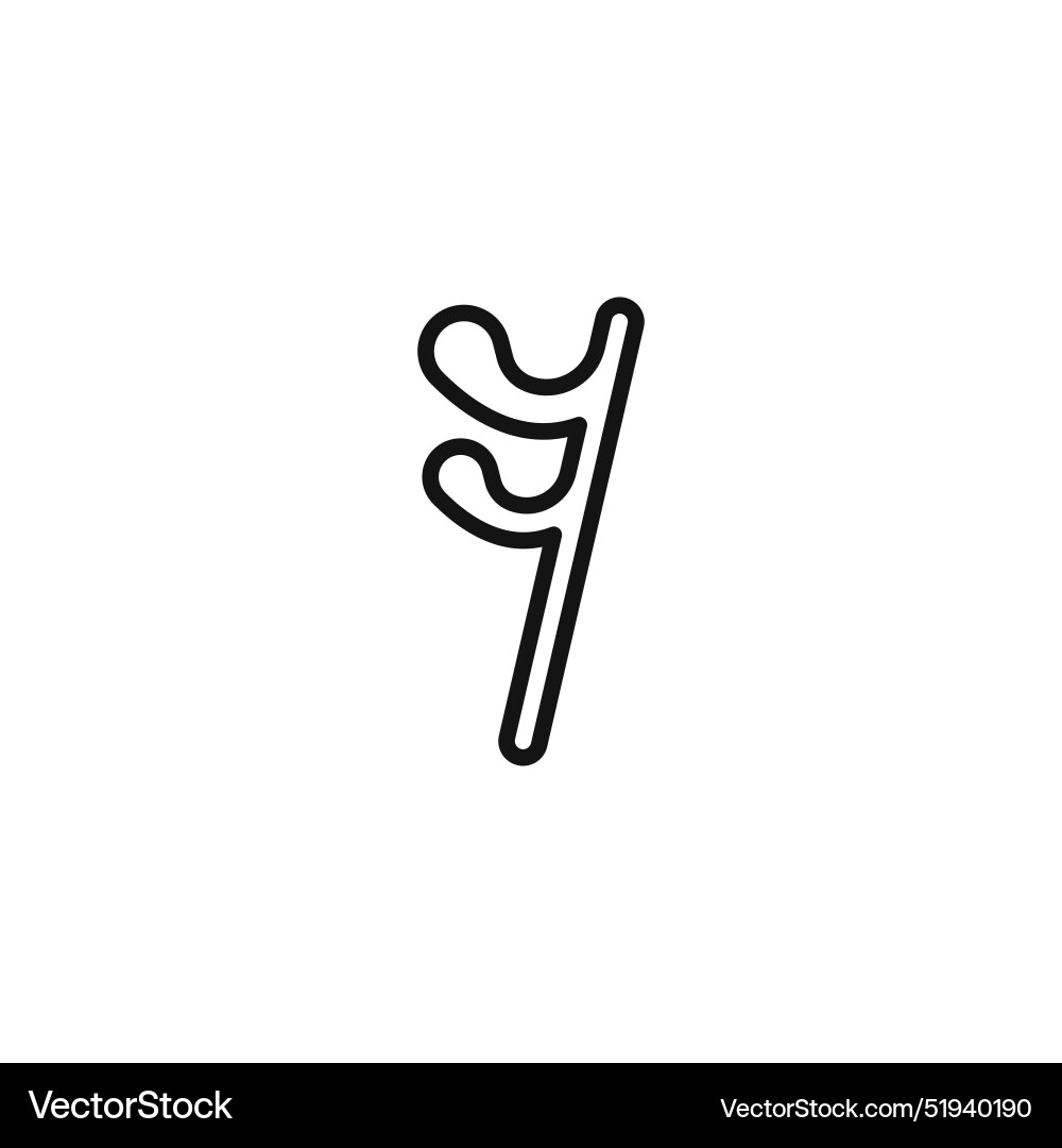 Semiquaver note icon logo sign outline Royalty Free Vector Semiquaver note icon logo sign outline Royalty Free Vector
