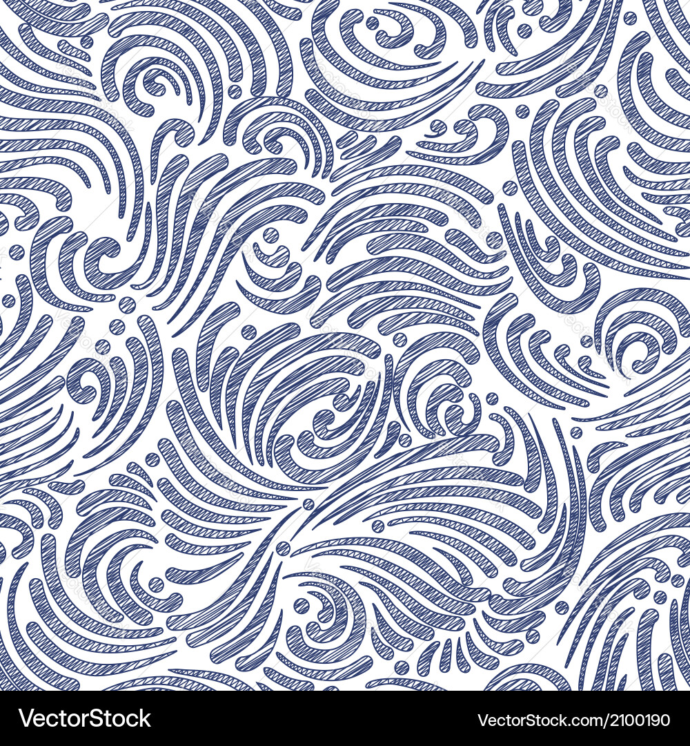 Swirl Doodle Pattern Royalty Free Vector Image