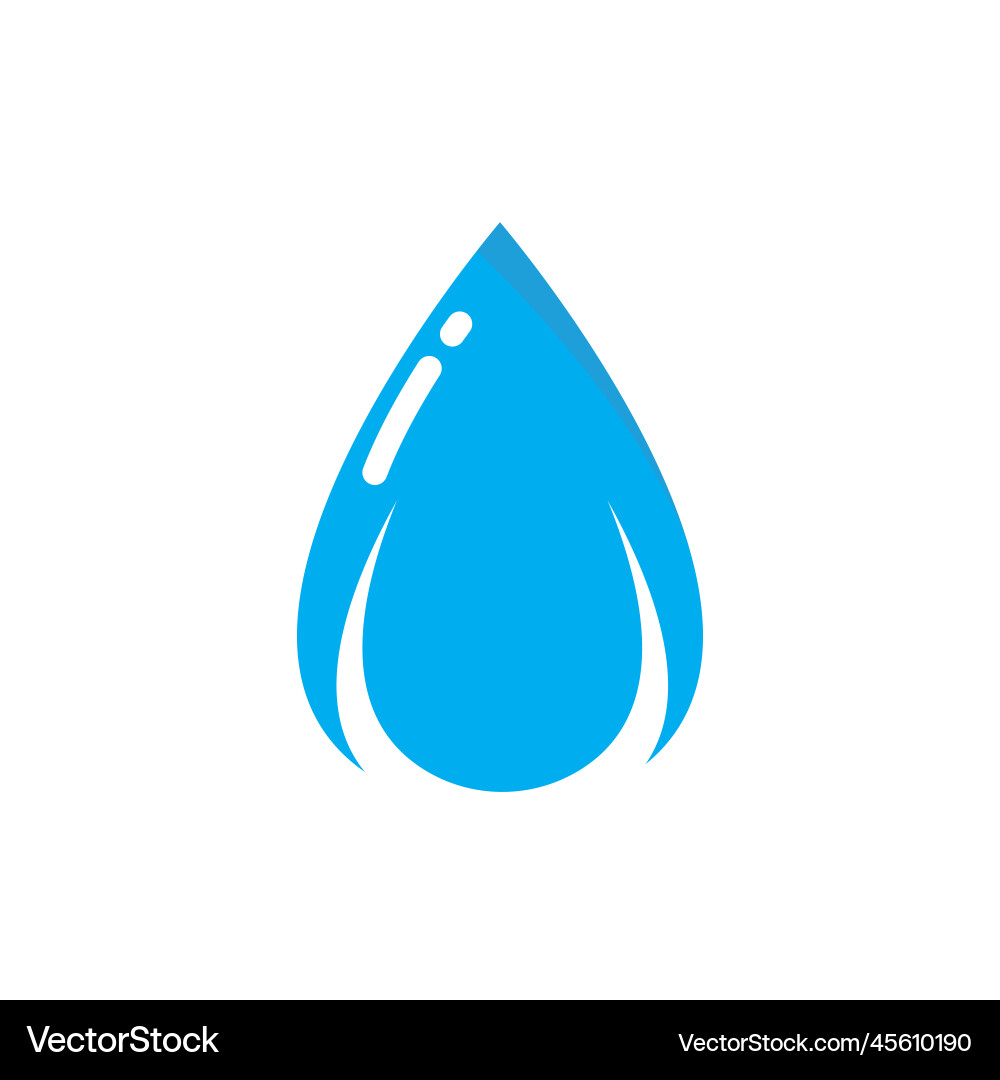 Water drop icon design Royalty Free Vector Image