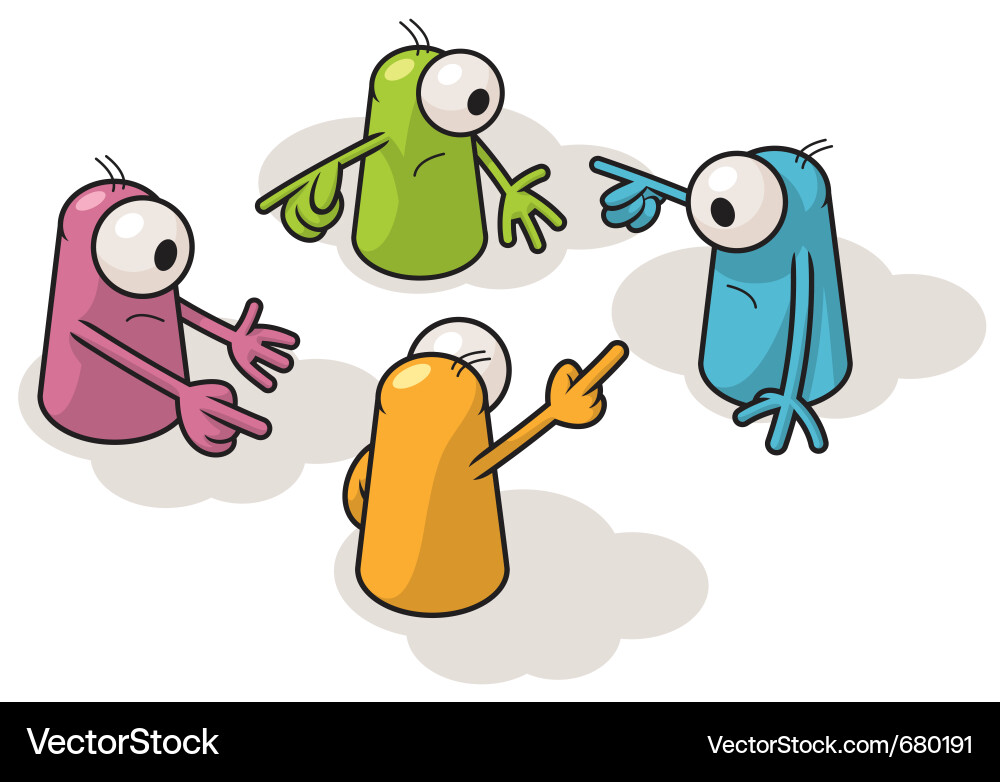 Funny Cartoon Figures Royalty Free Vector Image