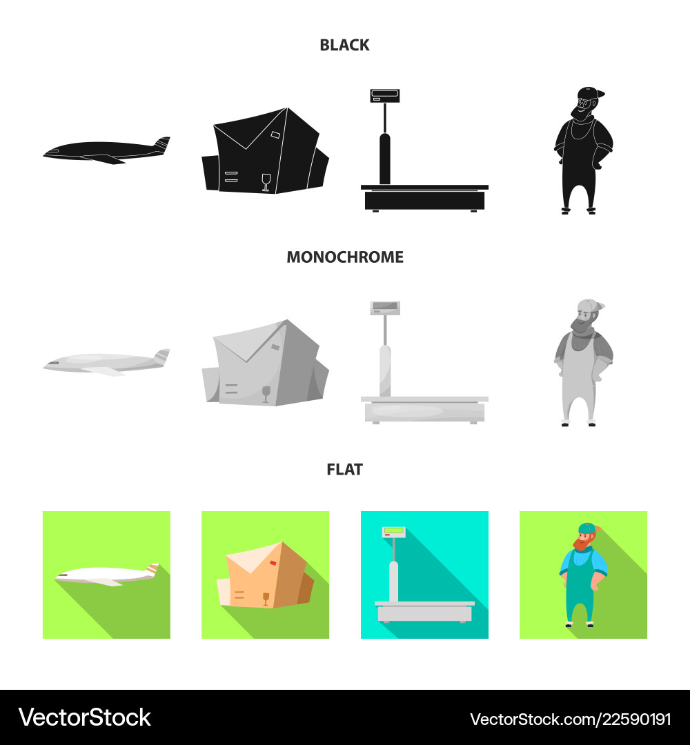 Goods and cargo symbol set Royalty Free Vector Image