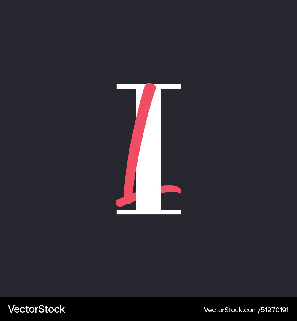 Letter il logo perfectly blended initials Vector Image