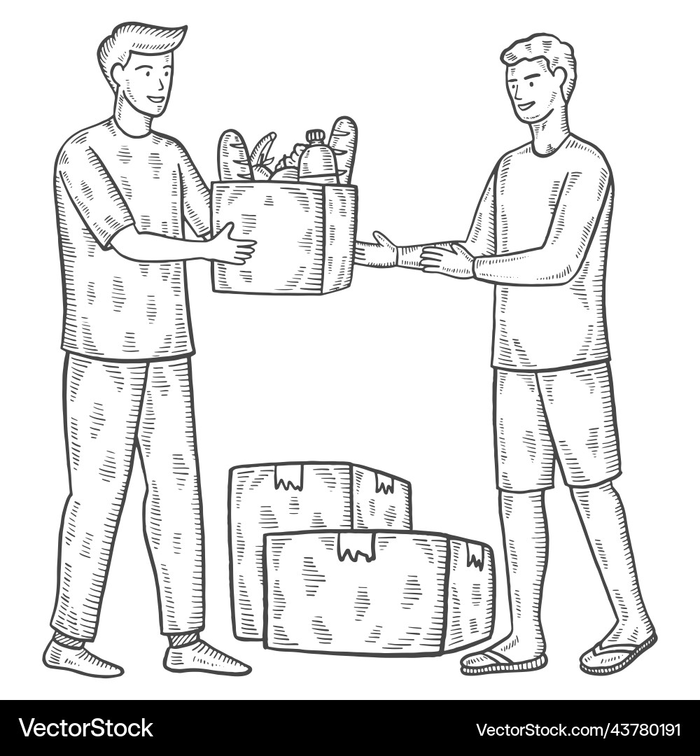 People donation charity humanitarian Royalty Free Vector