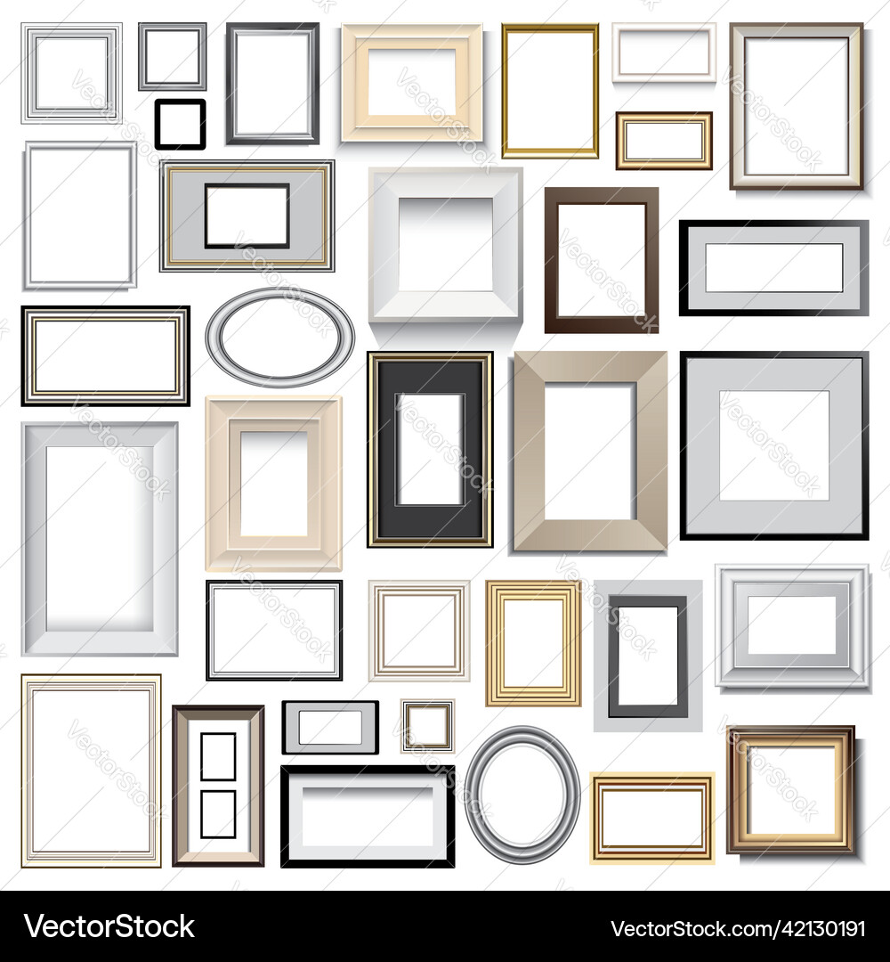 Picture frames collection Royalty Free Vector Image