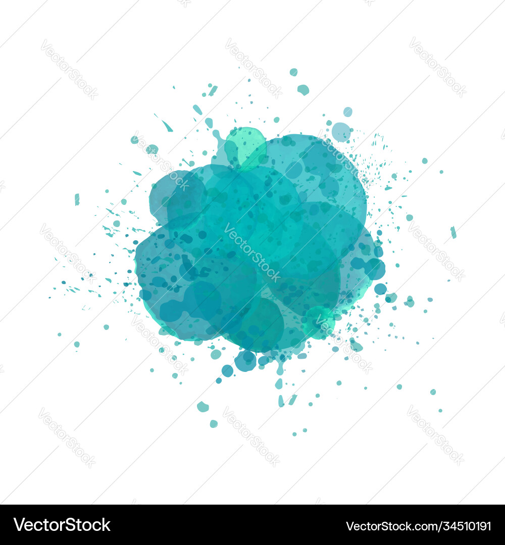 Watercolor splash effect border frame background Vector Image