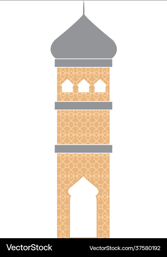 Arabic tower architecture Royalty Free Vector Image