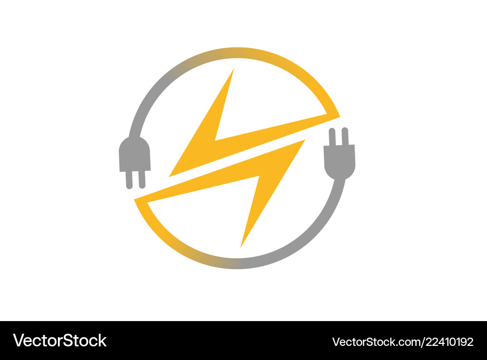 Bolt circle logo Royalty Free Vector Image - VectorStock