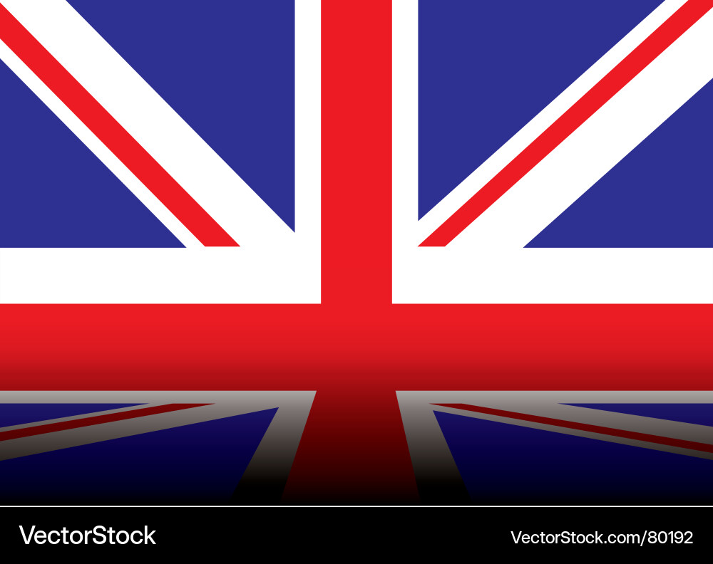 British flag shadow Royalty Free Vector Image - VectorStock