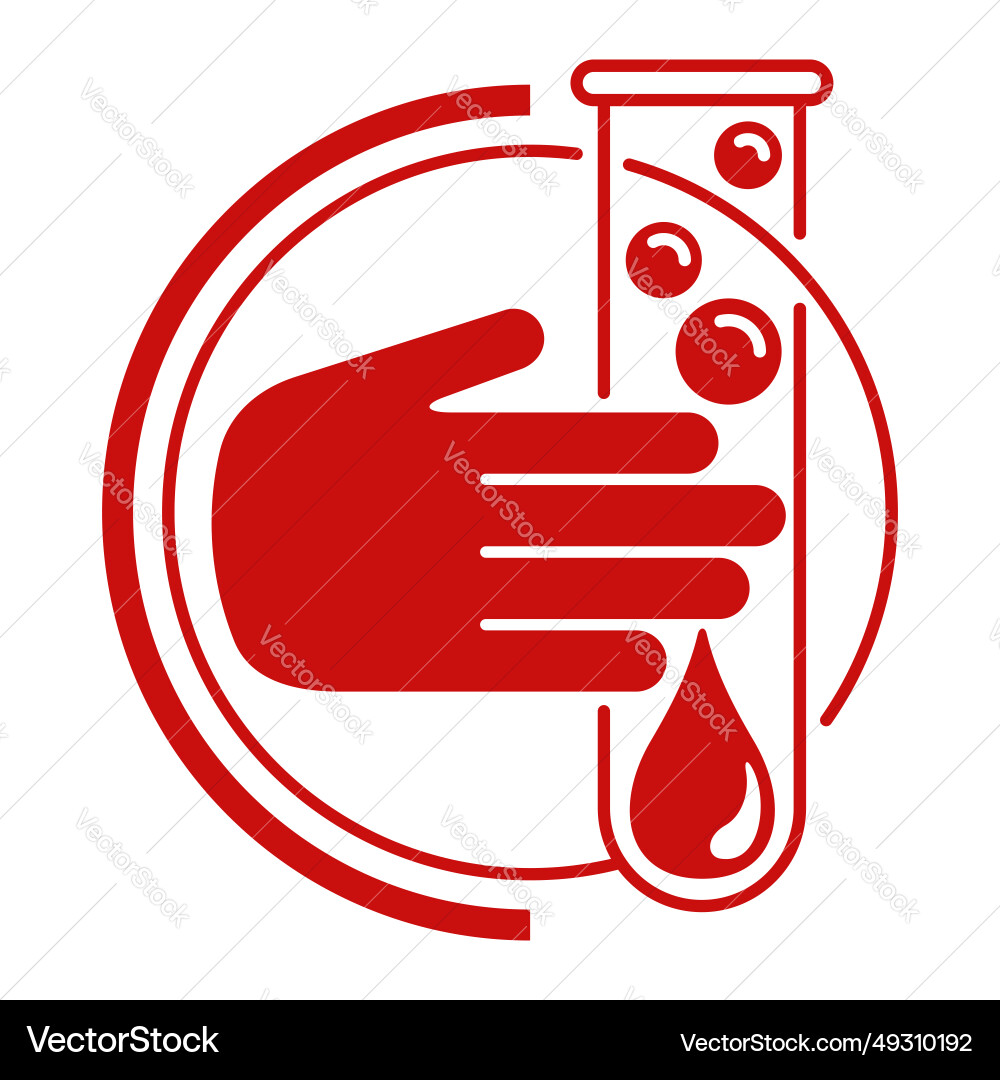 Cbc complete blood count flat icon Royalty Free Vector Image