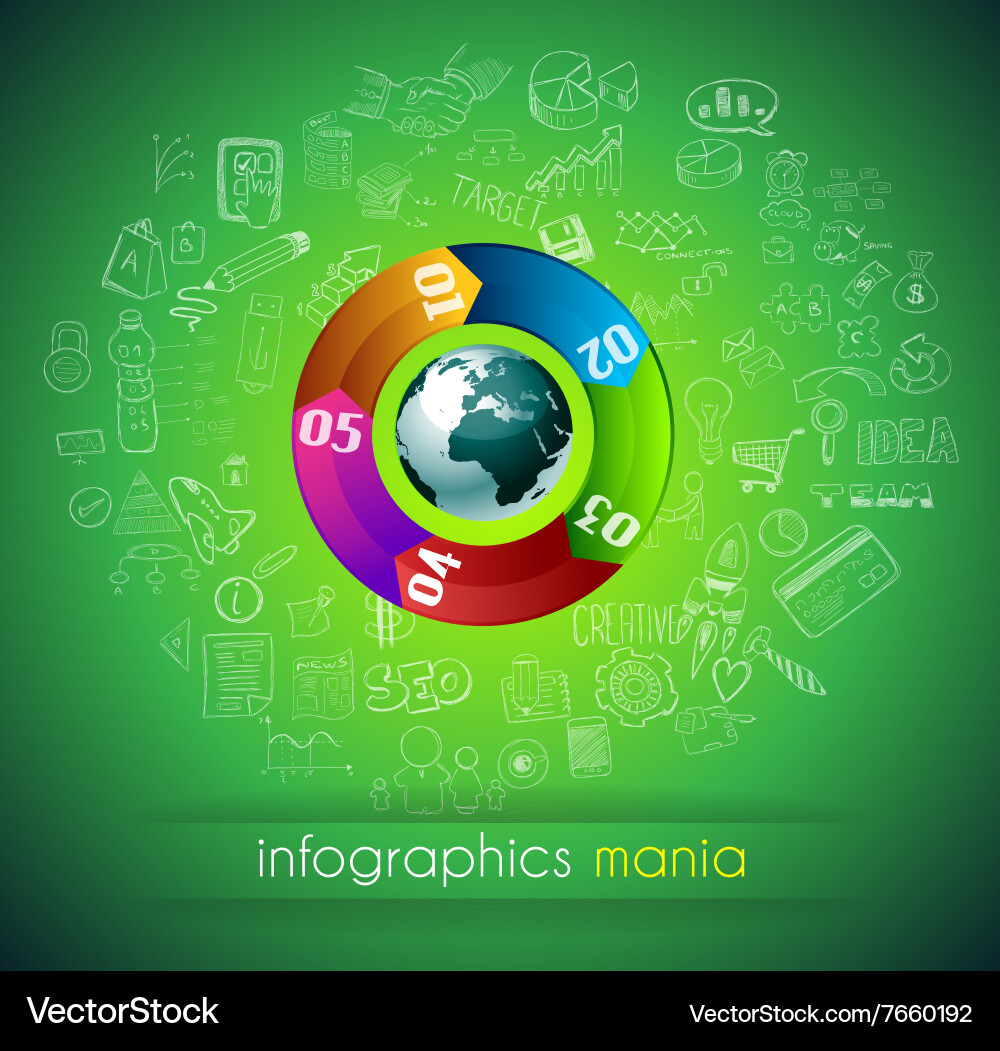 Clean infographic layout template for data Vector Image