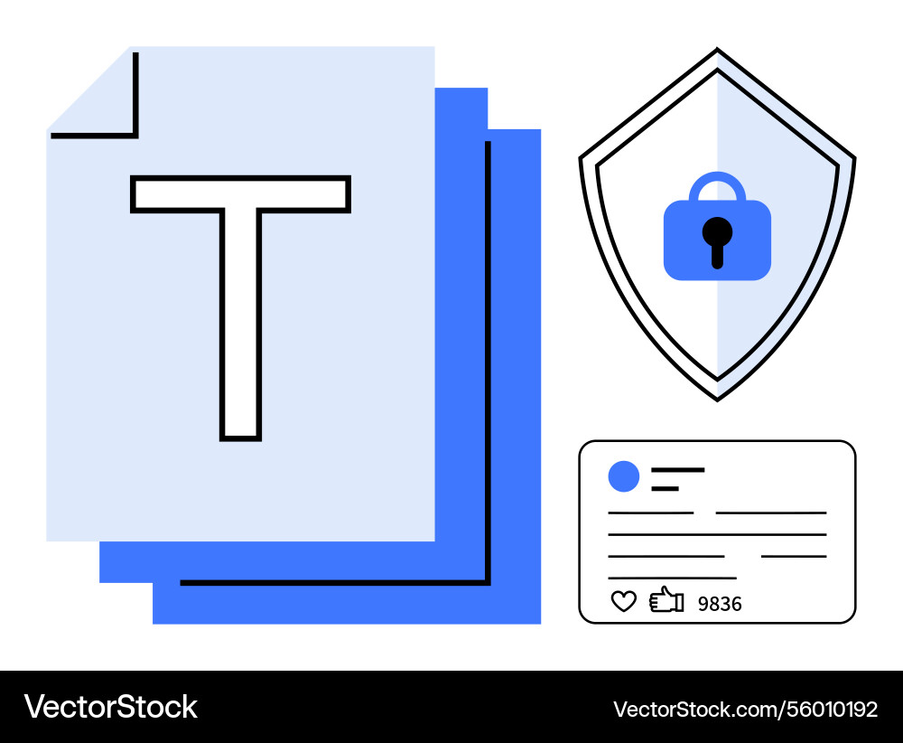 Digital Document Security And Online Privacy Vector Image
