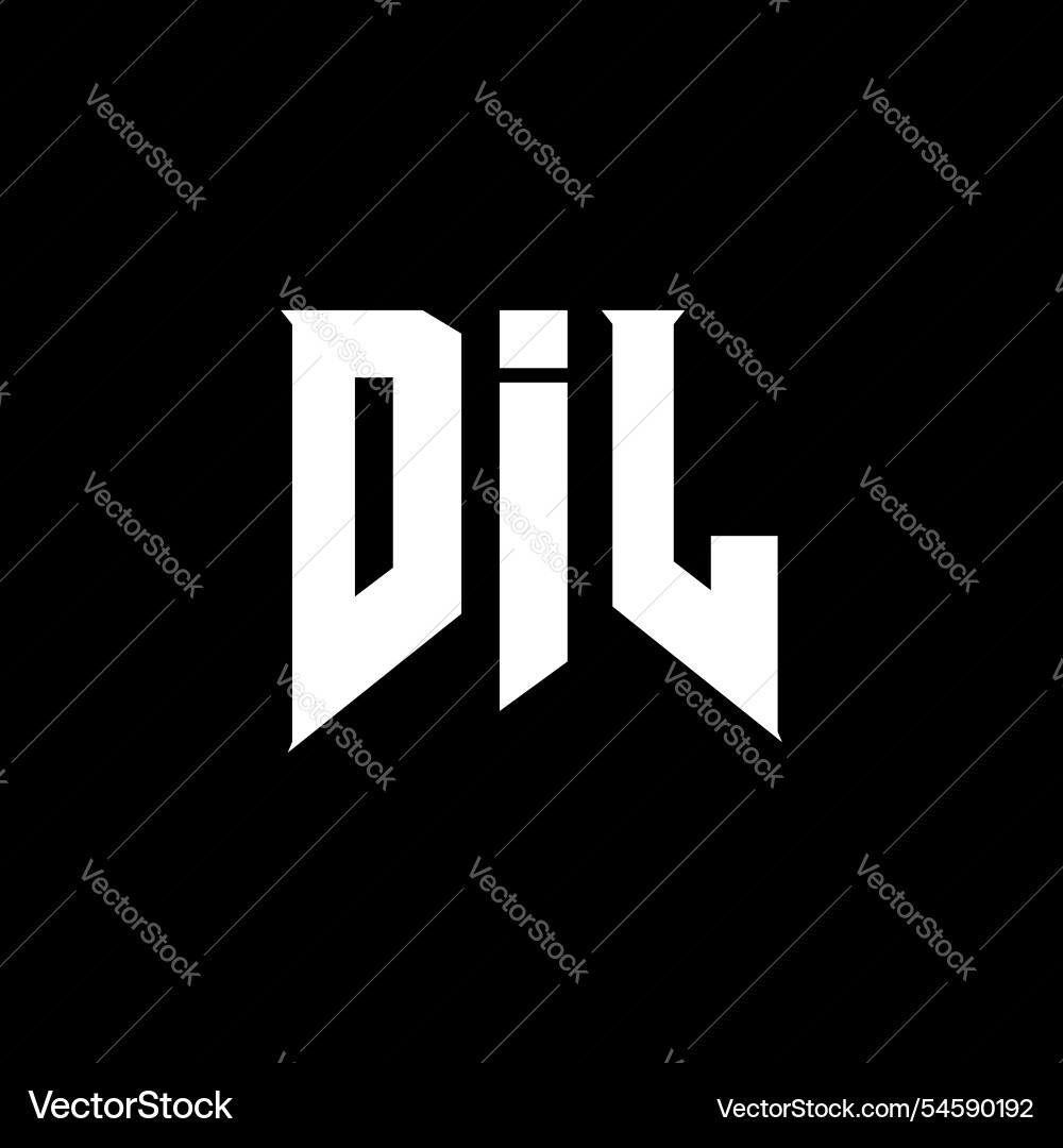Dil letter logo design for technology company Vector Image