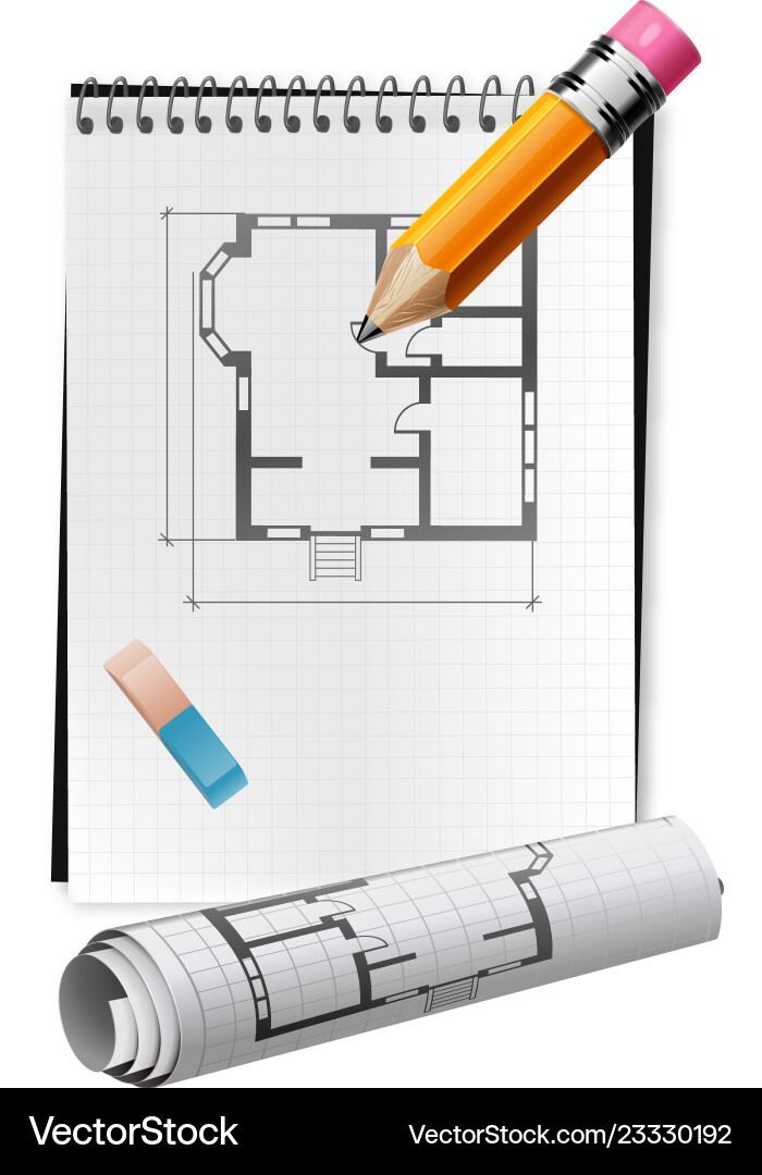 Drawing draft Royalty Free Vector Image - VectorStock