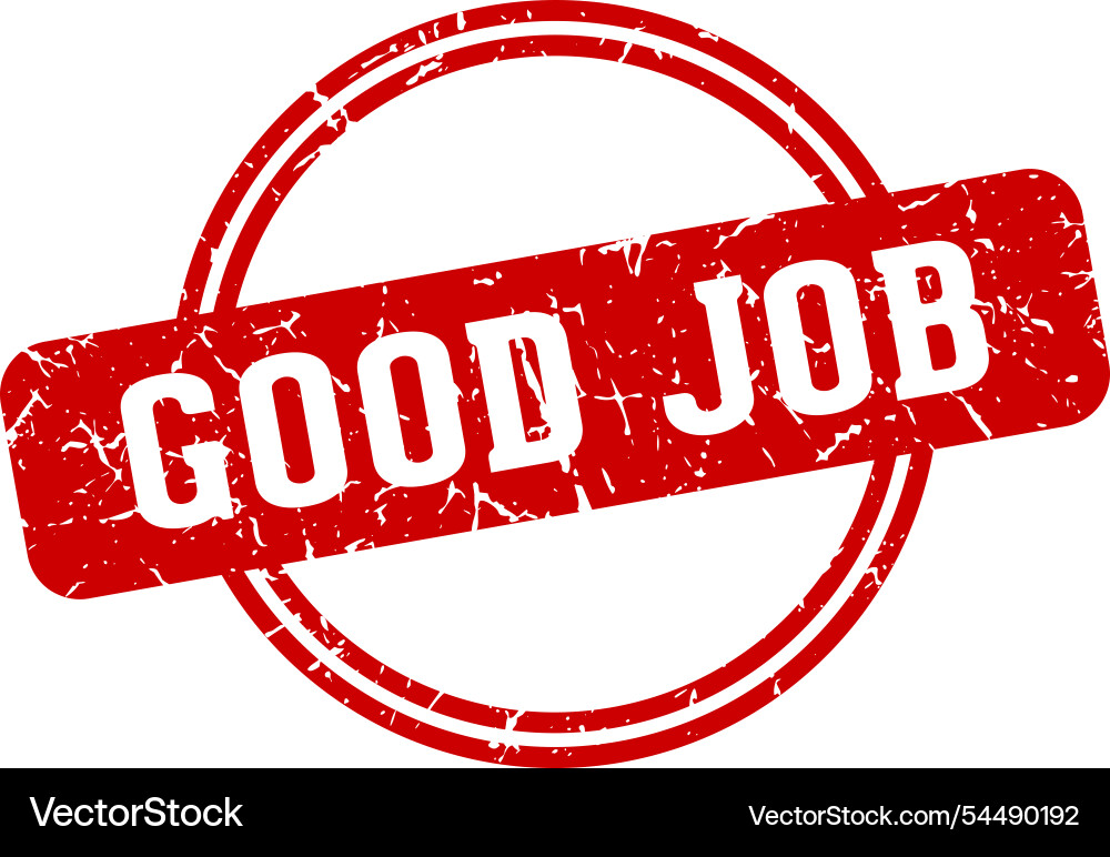 Good job stamp Royalty Free Vector Image - VectorStock
