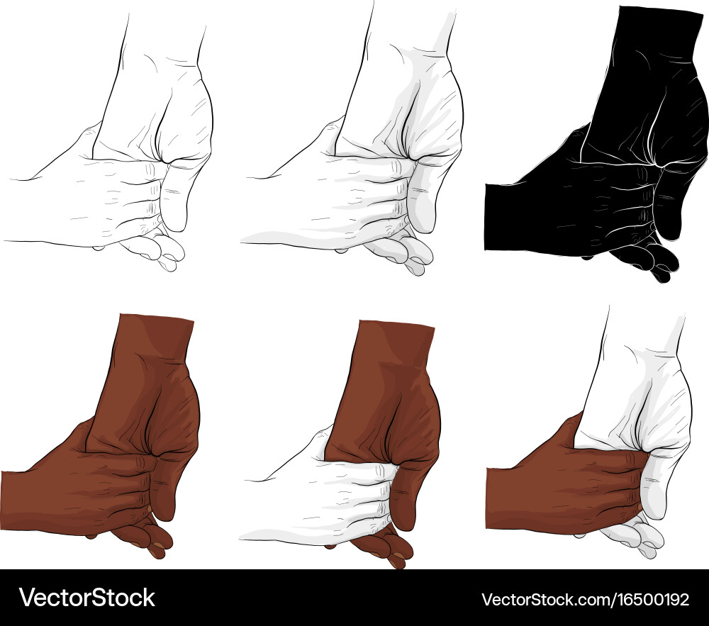 Hand holding together Royalty Free Vector Image
