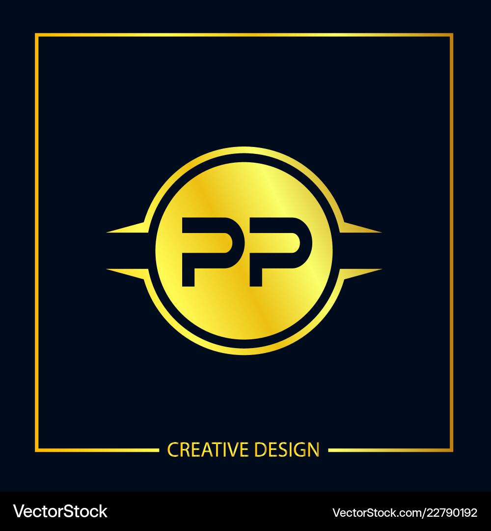 Initial letter pp logo template design Royalty Free Vector