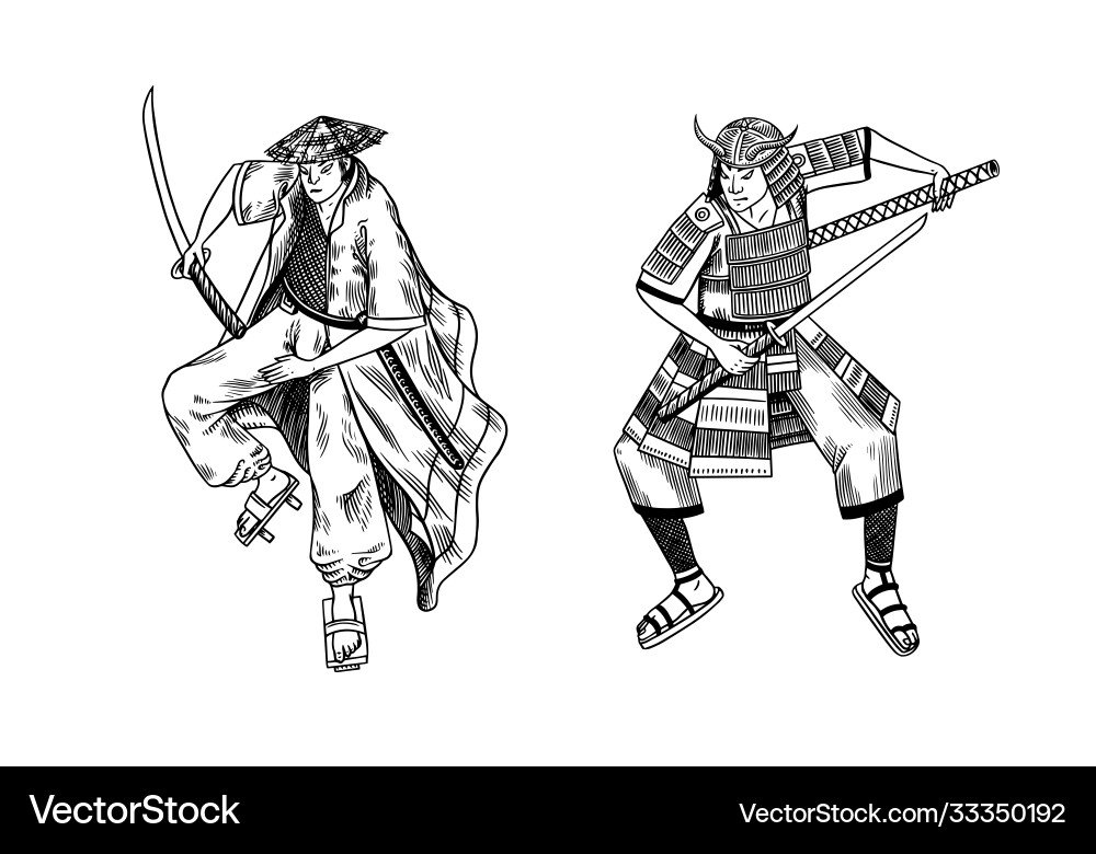 Japanese Warrior Drawing Samurai Japan Warrior Traditional Japanese