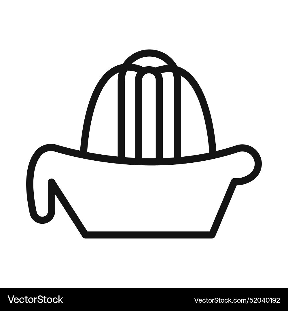 Lemon squeezer icon black and white sign Vector Image