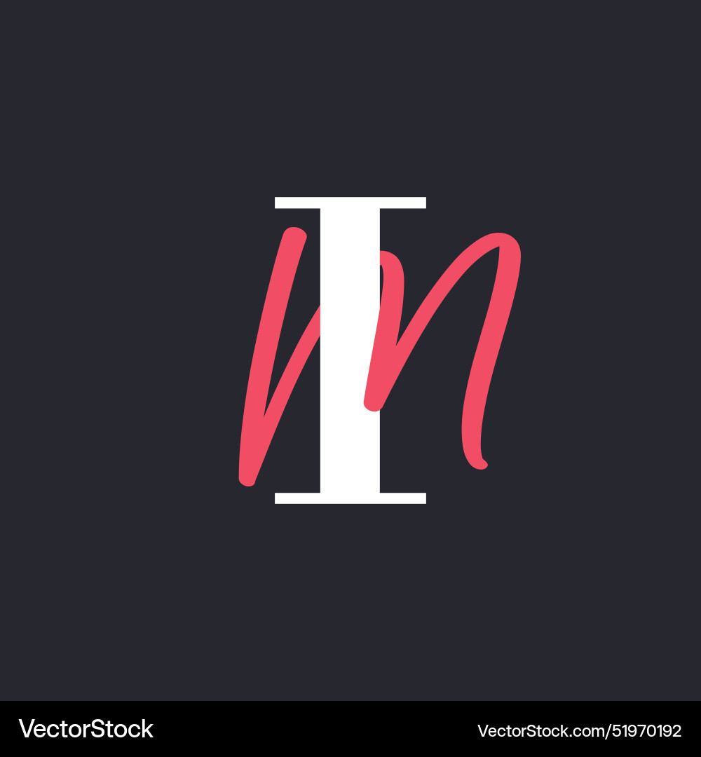 Letter im logo perfectly blended initials Vector Image