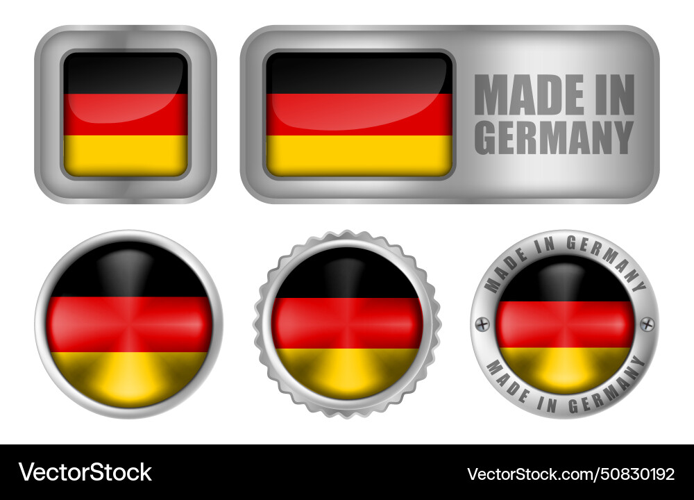 Made in germany seal badge or sticker design Vector Image