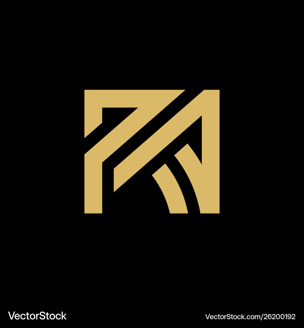 RA Monogram Logo - Gold & Elegant Royalty Free Vector