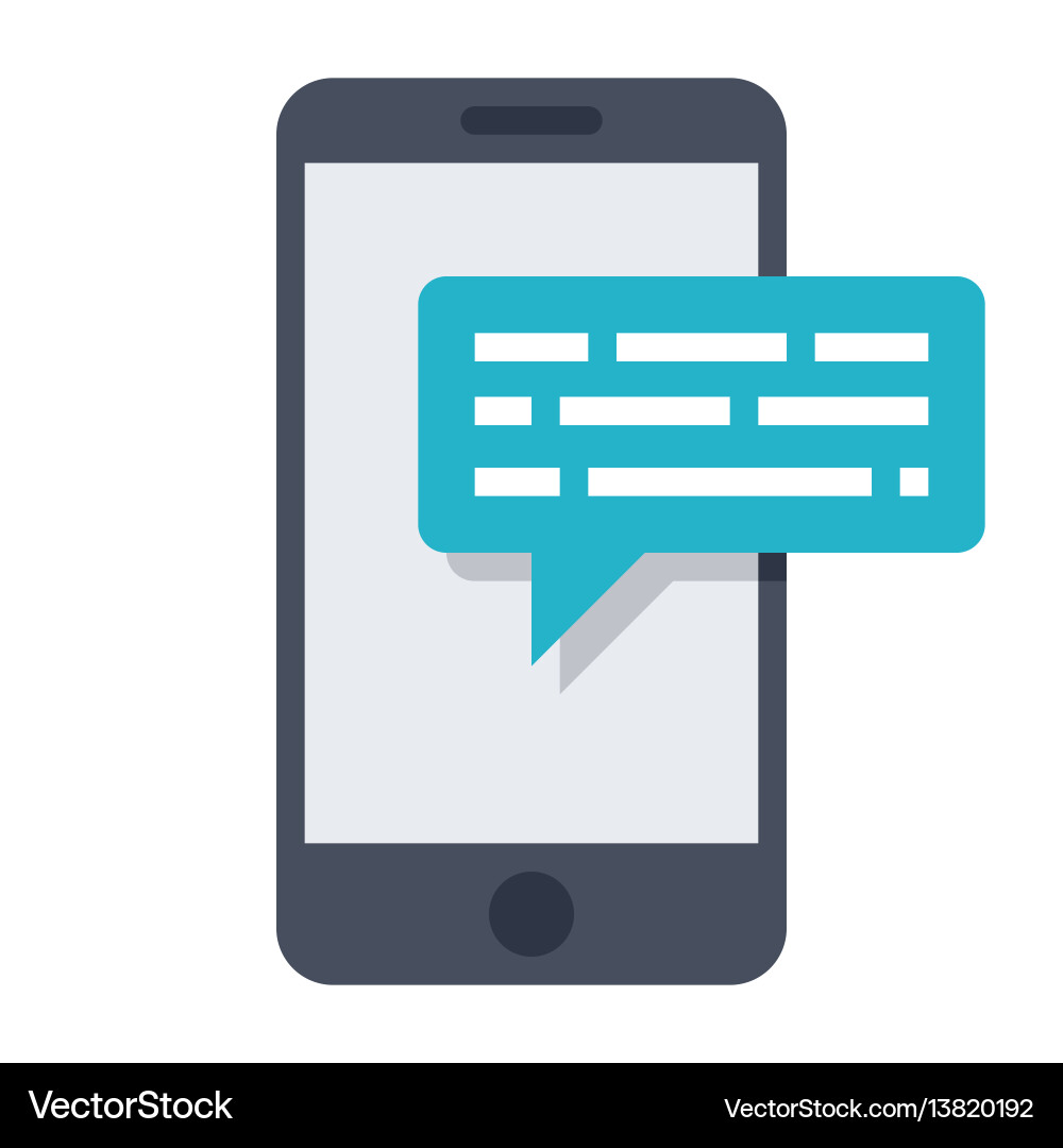 Smartphone sms icon Royalty Free Vector Image - VectorStock