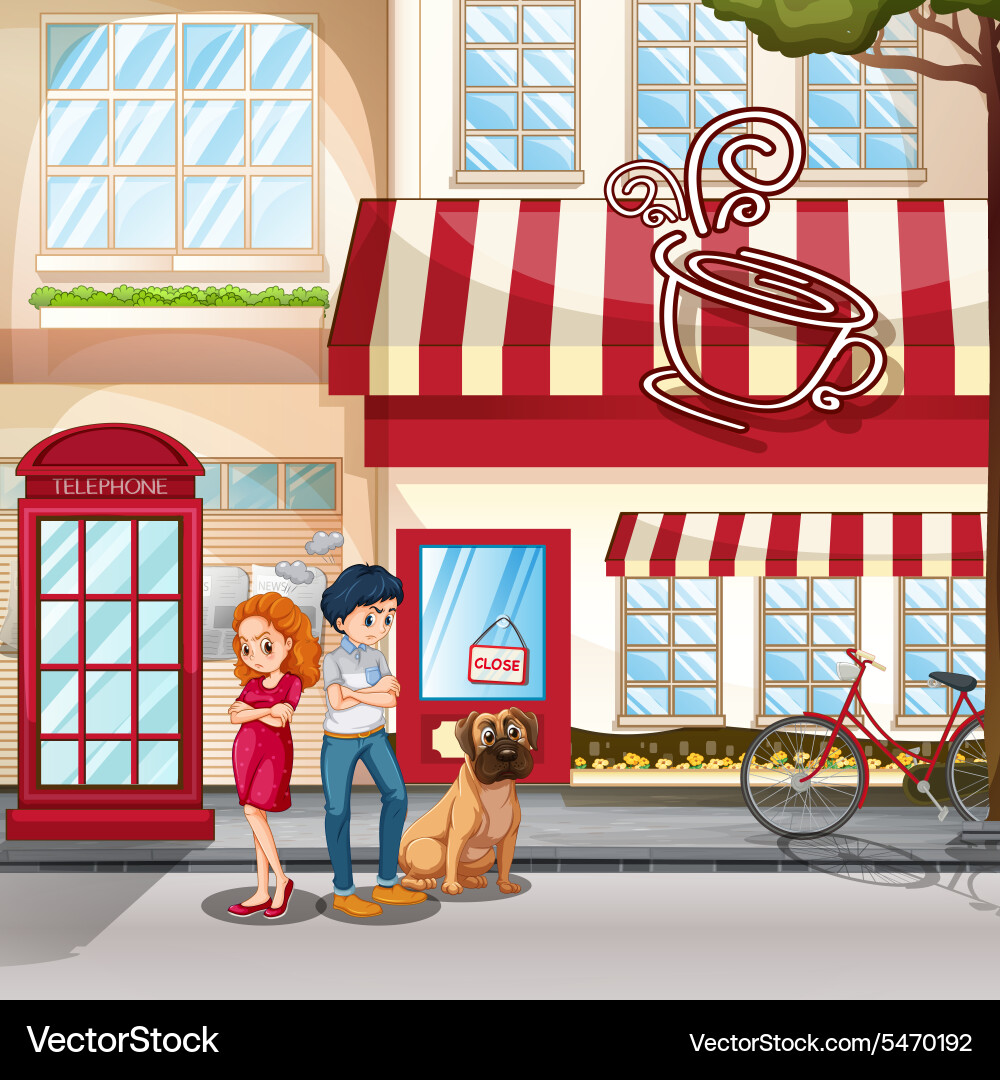 Street scene Royalty Free Vector Image - VectorStock