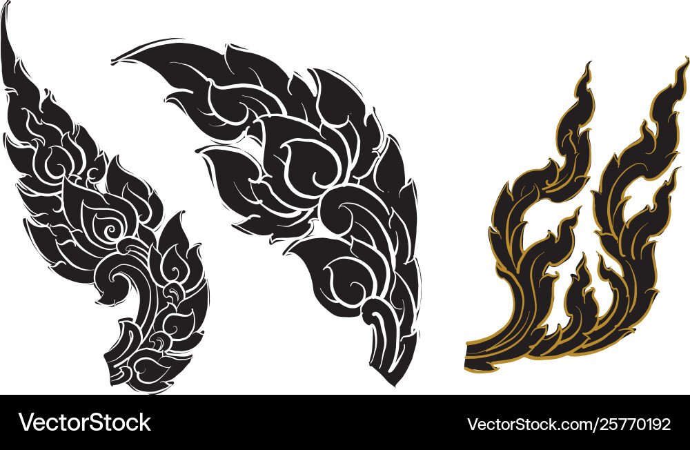 Thai traditional pattern decorative Royalty Free Vector