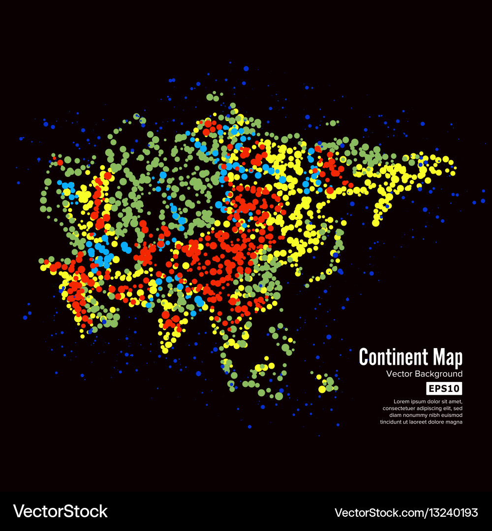 Asia continent map abstract background Royalty Free Vector