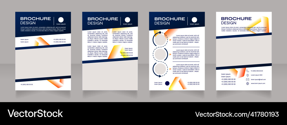 Biotechnology company blank brochure design Vector Image