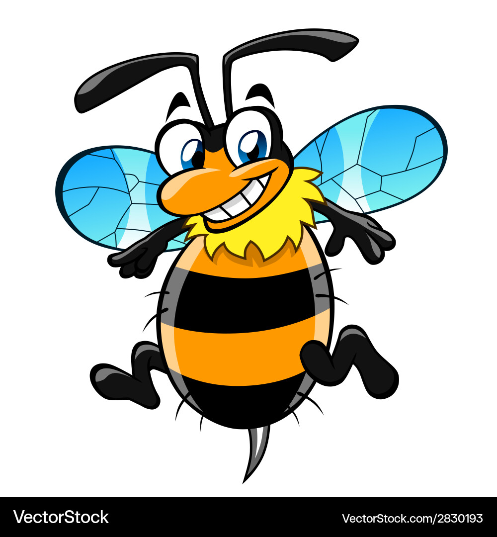 Cartoon bee Royalty Free Vector Image - VectorStock