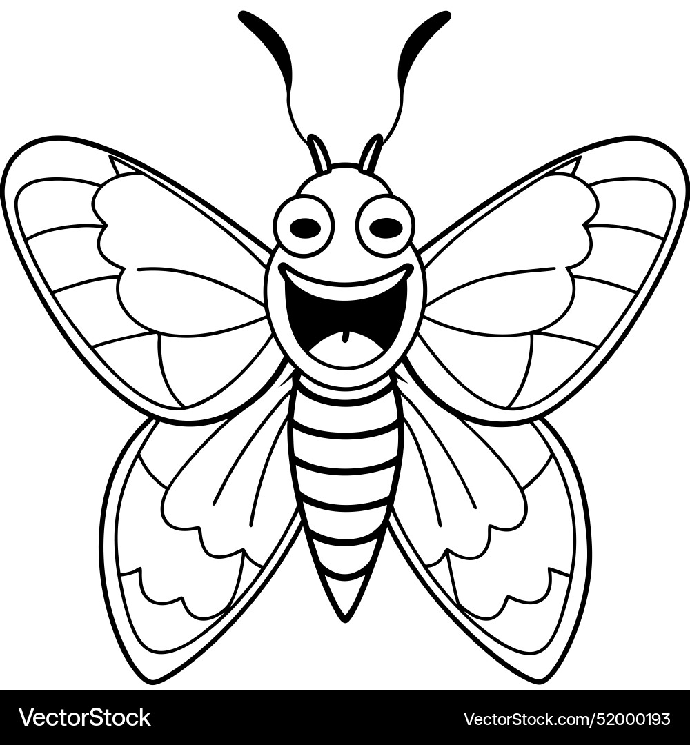 Cecropia moth laughs icon Royalty Free Vector Image
