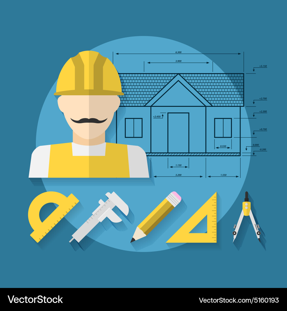 Construction Worker Tools Royalty Free Vector Image